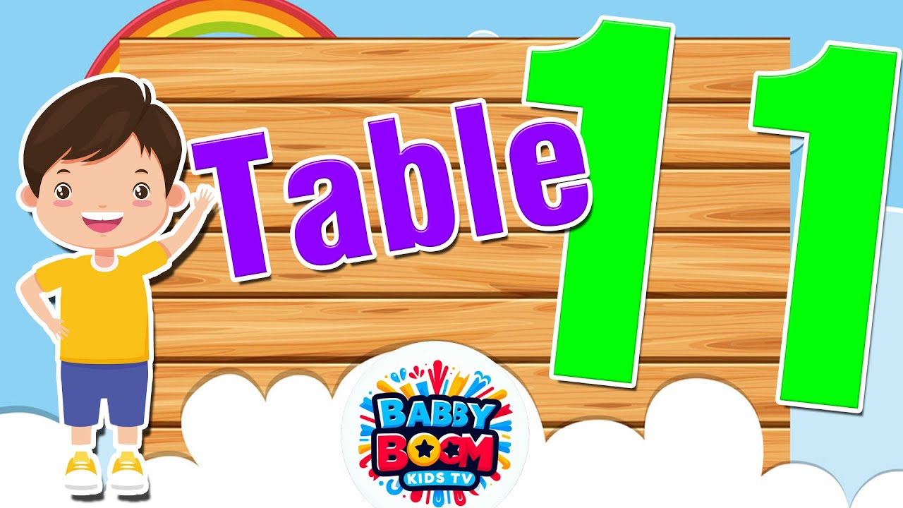 Learn table of 11 for kids | Multiplication of 11! Babby Boom Kids TV ...