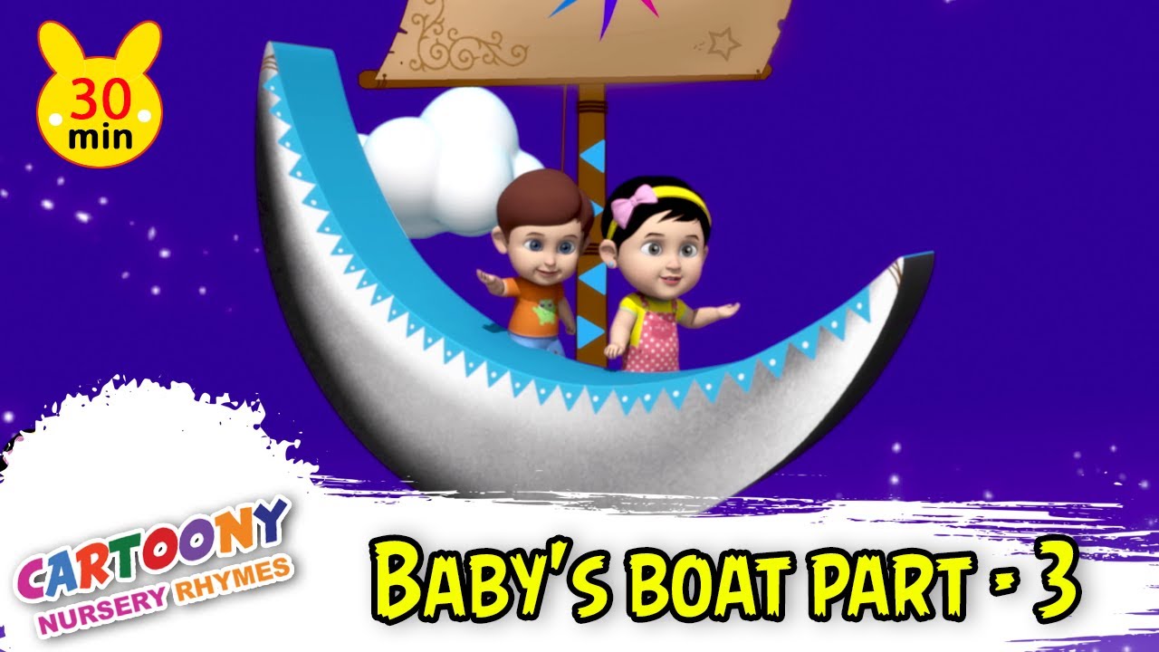 Baby's Boat Part 3 | Cartoony English Rhymes For Kids | Baby Boat ...