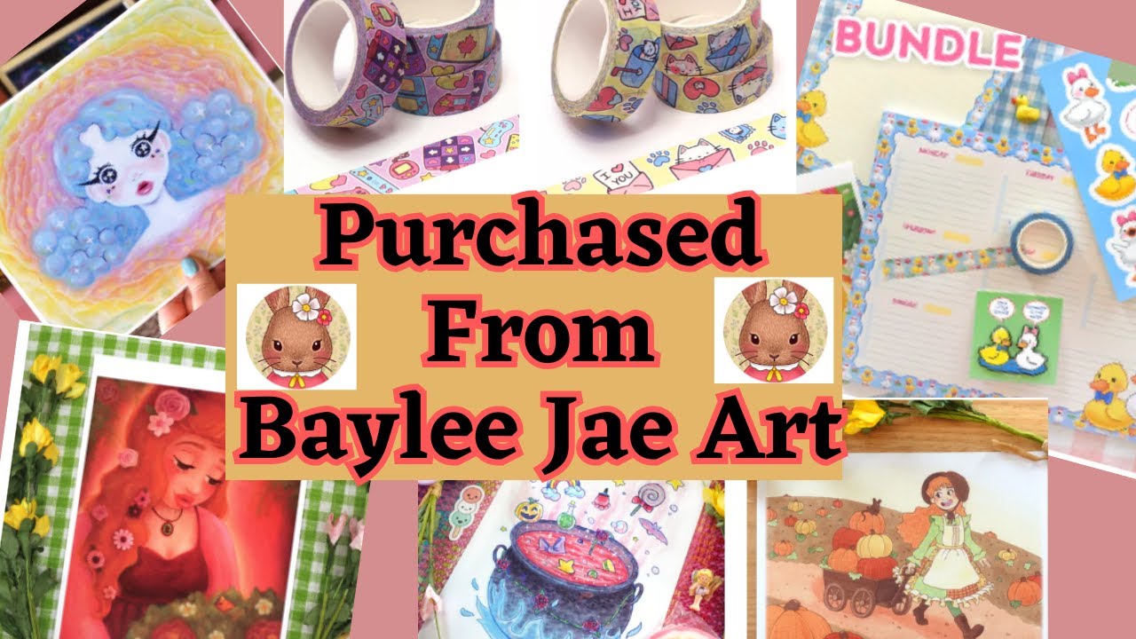 Unboxing, BAYLEE JAE ART, Purchases- Art Prints- Washi Tape- Weekly ...