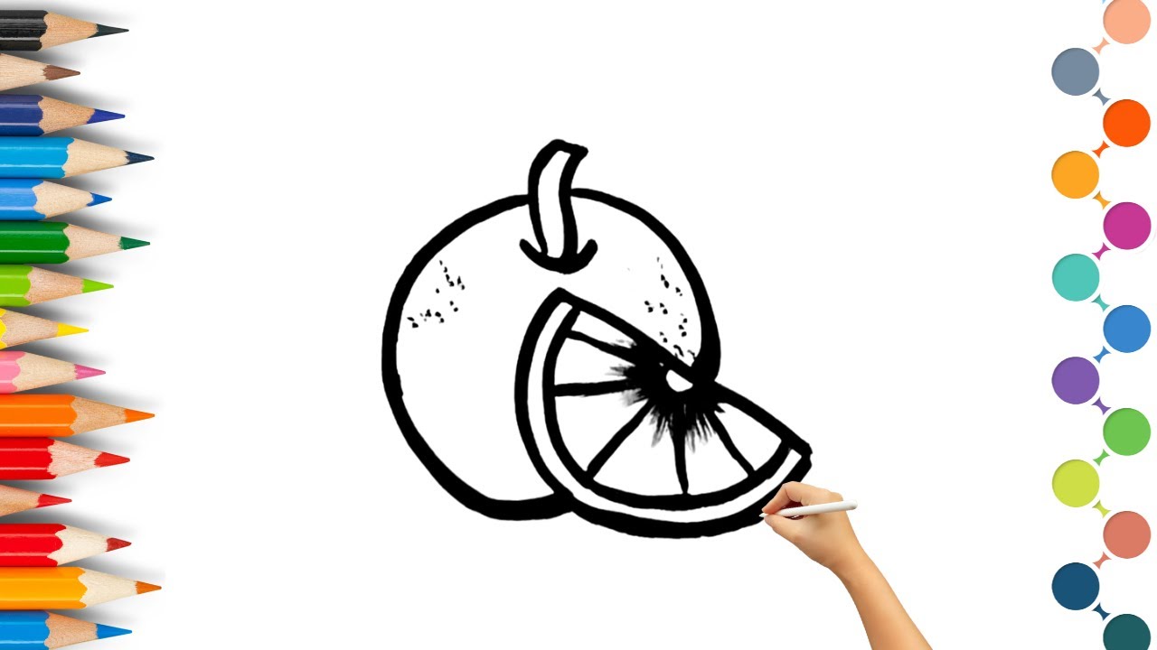 How To Draw A Cute Lemon Drawing, Painting & Coloring For Kids and ...