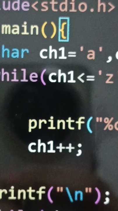 A-Z uppercase and a-z lowercase print all alphabet in C programming #coding #study #programming ...