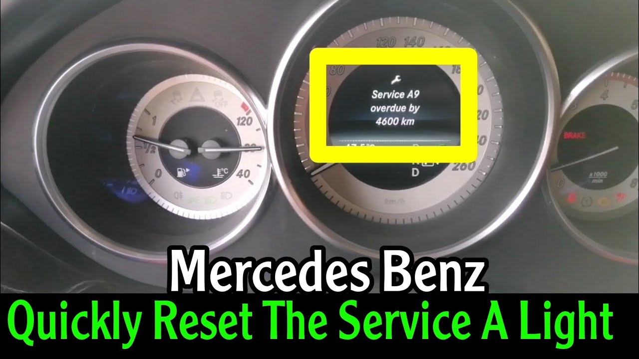 how to Reset the Service A and B light on a Mercedes benz - YouTube