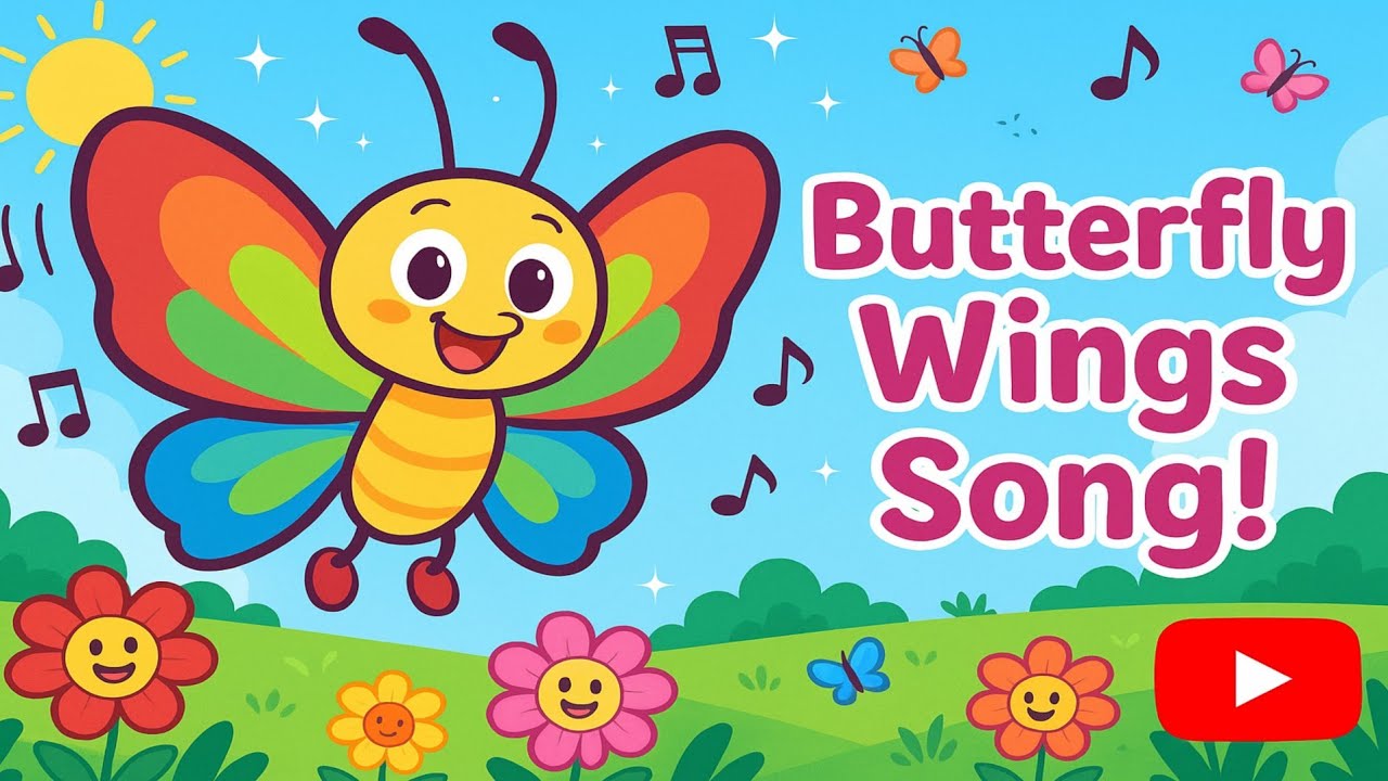 Butterfly Wings Song | Colorful Butterfly Dance for Kids | Nursery ...