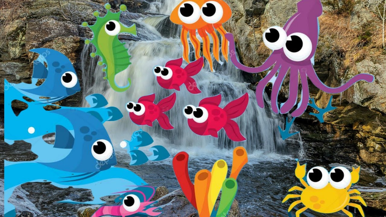 Water animal, toddlers game for kids, learning animal name, easy way of ...
