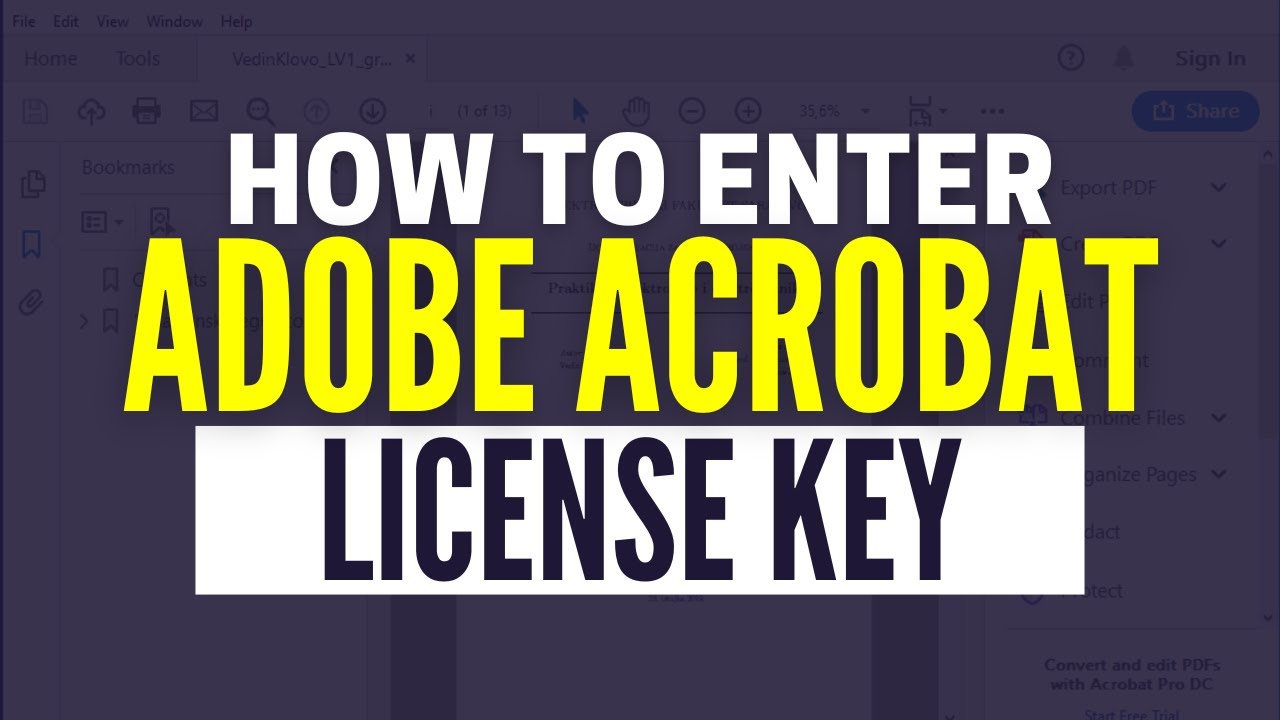 How to Enter Adobe Acrobat License Key (2025) - YouTube