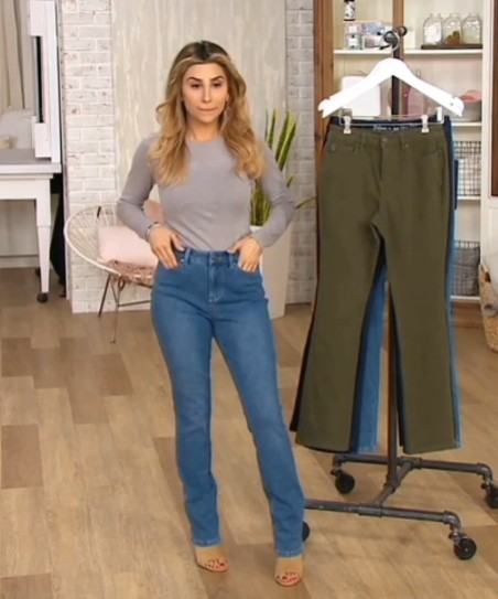 QVC host Courtney Khondabi modeling jeans 0 - YouTube