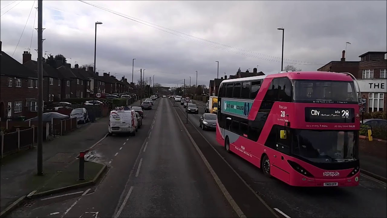 (60FPS) Full Route Visual of NCT Pink Line 28 to Bilborough Via Jubilee ...