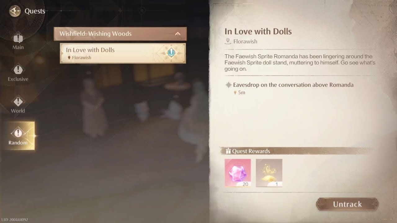 Infinity Nikki In Love with Dolls Quest Romanda and Faewish Sprite Doll ...