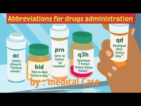 Abbreviations for Drugs administration in medical & general हिंदी में # ...