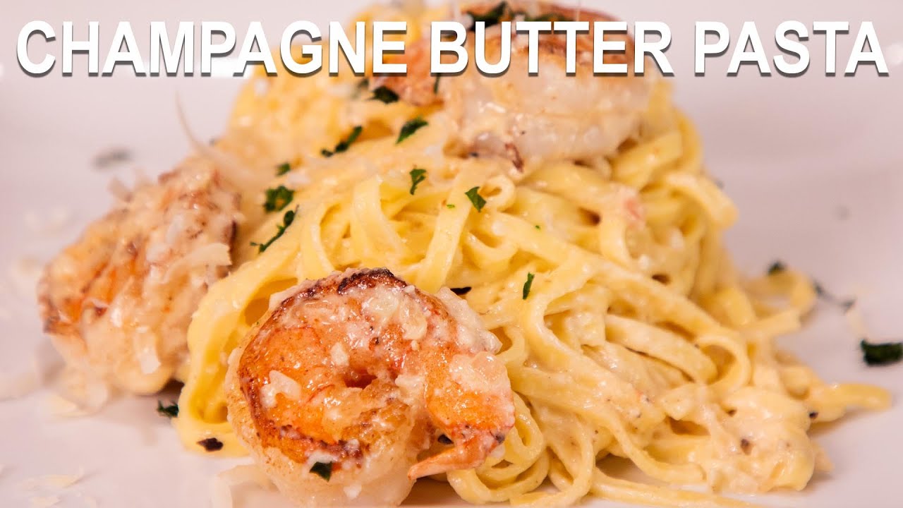 Champagne Butter Sauce Pasta w/ Shrimp | Pour Choices Kitchen - YouTube