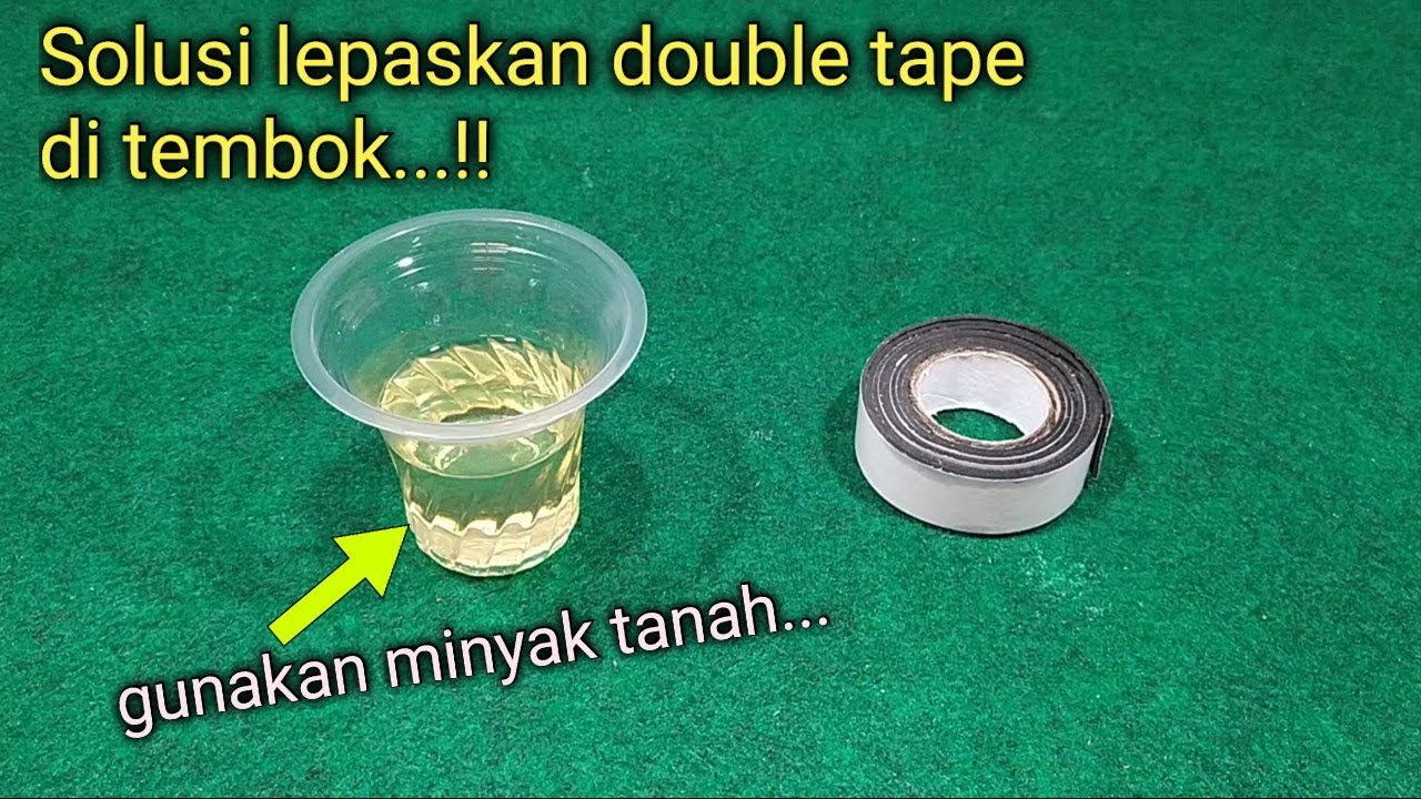 Cara mudah melepaskan double tape yang melekat pada tembok - YouTube