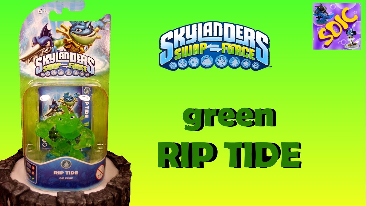 Skylanders SWAP FORCE Water Element green RIP TIDE exclusive figure ...