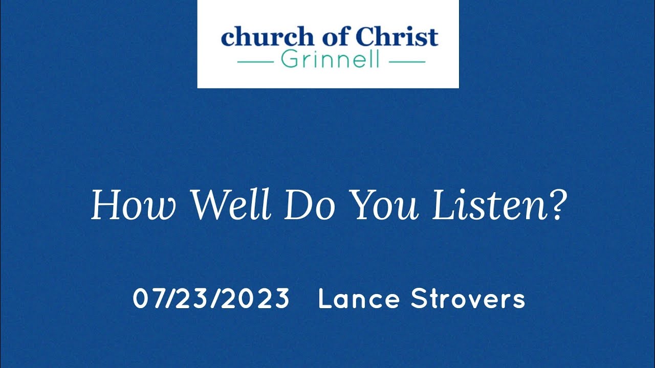 How Well Do You Listen? - YouTube