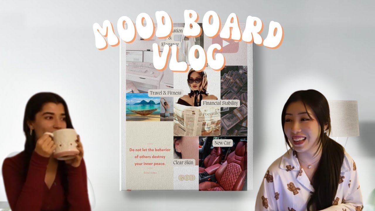 2024 Making Mood Boards VLOG-Hot Cocoa, eating sweets, hanging out, sharing new visions - YouTube
