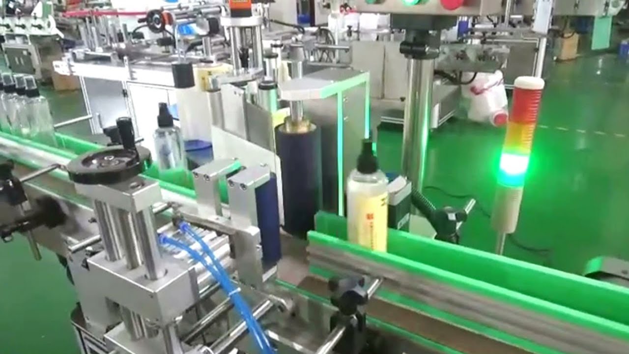 round bottles positioning labeling machine with rotary turntables ...