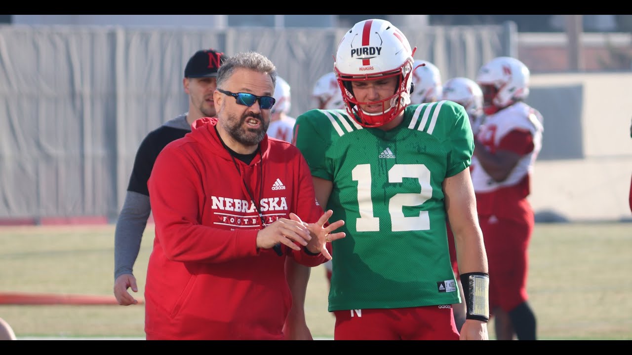 Nebraska head coach Matt Rhule talks spring practice No. 10 - YouTube