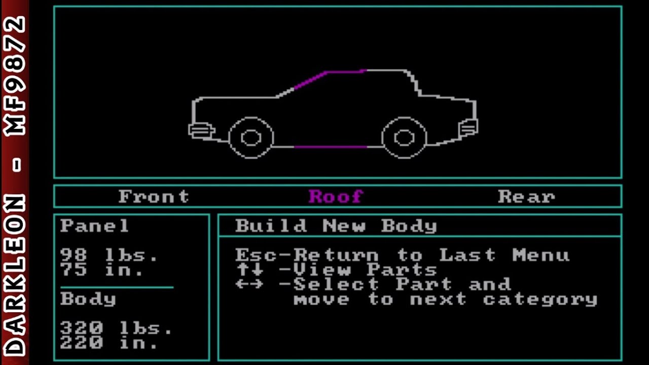 Car Builder © 1982 Optimum Resource - PC DOS - Gameplay - YouTube