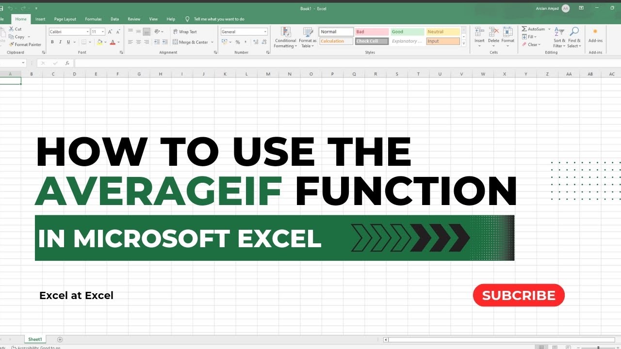 How To Use The Averageif Function In Ms Excel Excel Formulas 8568