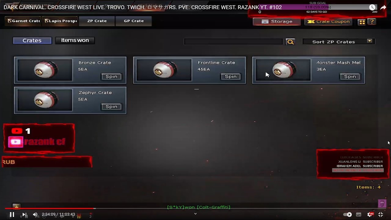 SPIN 45 FRONTLINE CRATES FROM SEPTEMBER. CROSSFIRE LOTTO. SPIN CRATES ...