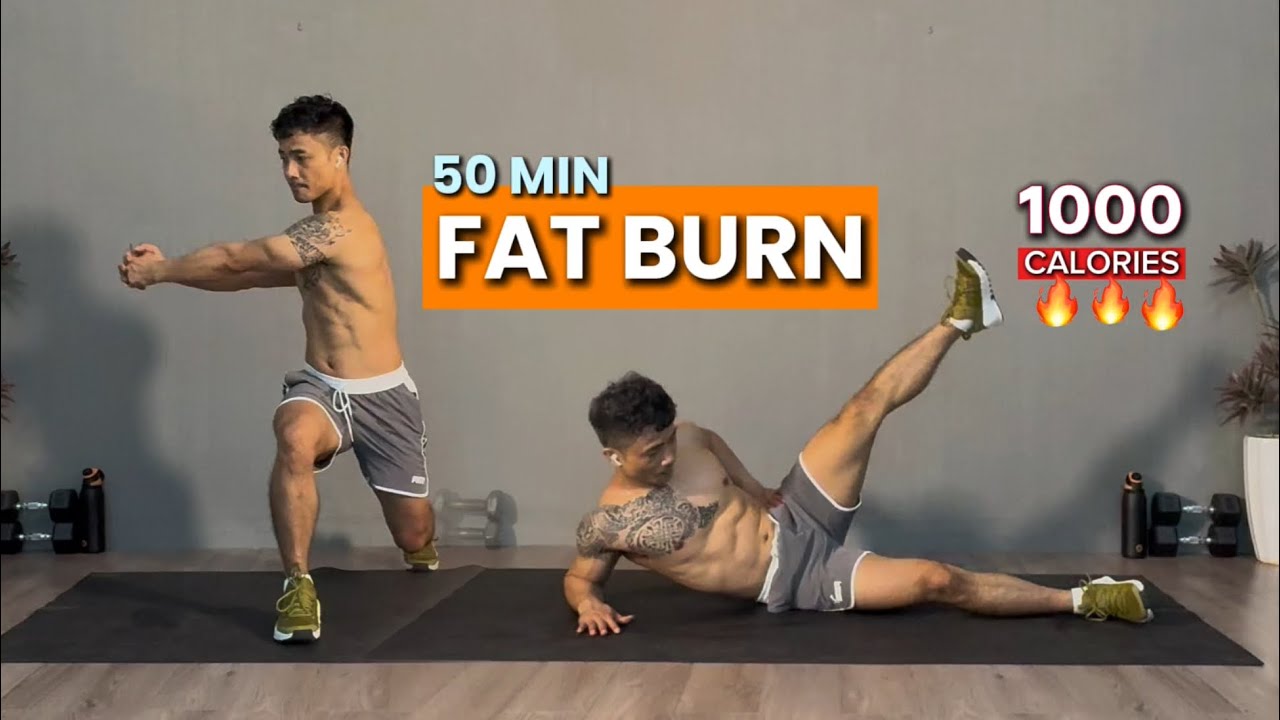 50 MIN FULL BODY CARDIO HIIT WORKOUT - Burn 1000 Calories ( Home ...