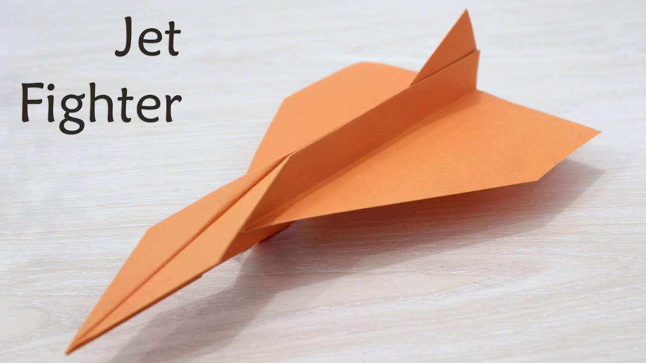 How To Make A Paper Airplane Jet Fighter Easy - Phantom - YouTube