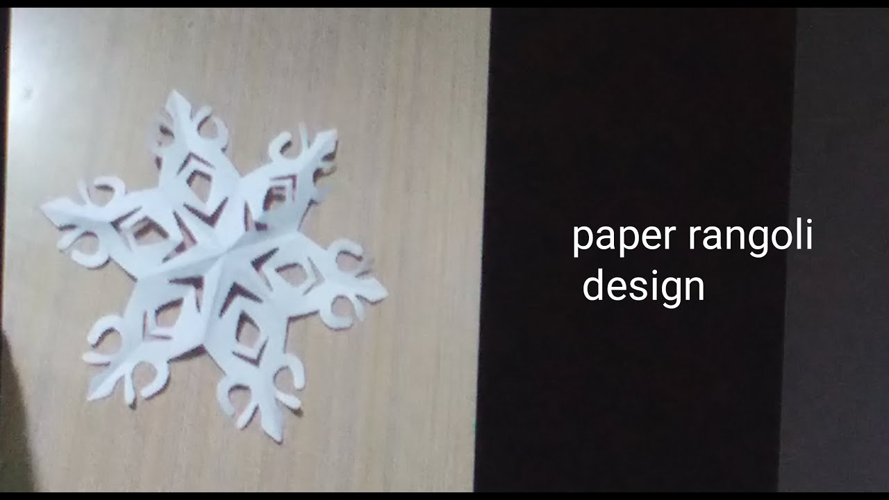 paper rangoli design |DIY| #creative - YouTube