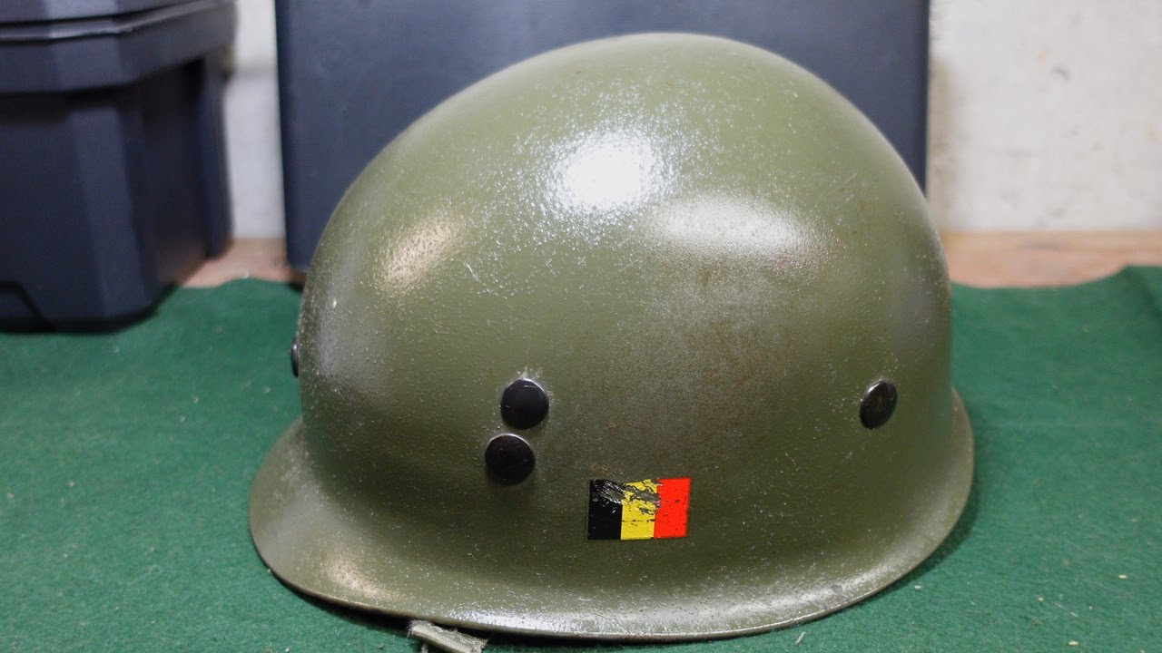 Belgian M71 Airborne Paratroop Helmet Overview & History - YouTube