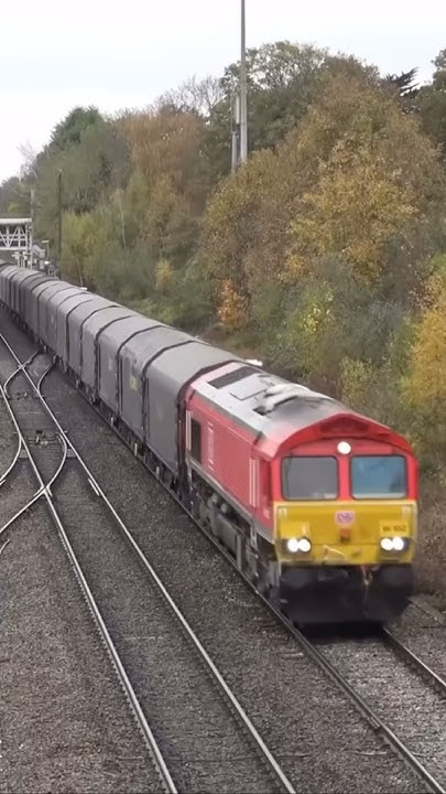 DB Class 66. 66652 Round Oak - Margam at Kidderminster | #trains #railway #class66 - YouTube