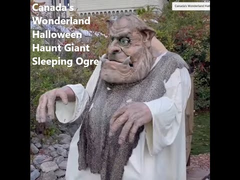 Canada's Wonderland #Halloween Haunt Giant Sleeping #ogre 加拿大奇幻乐园万圣节巨型 ...