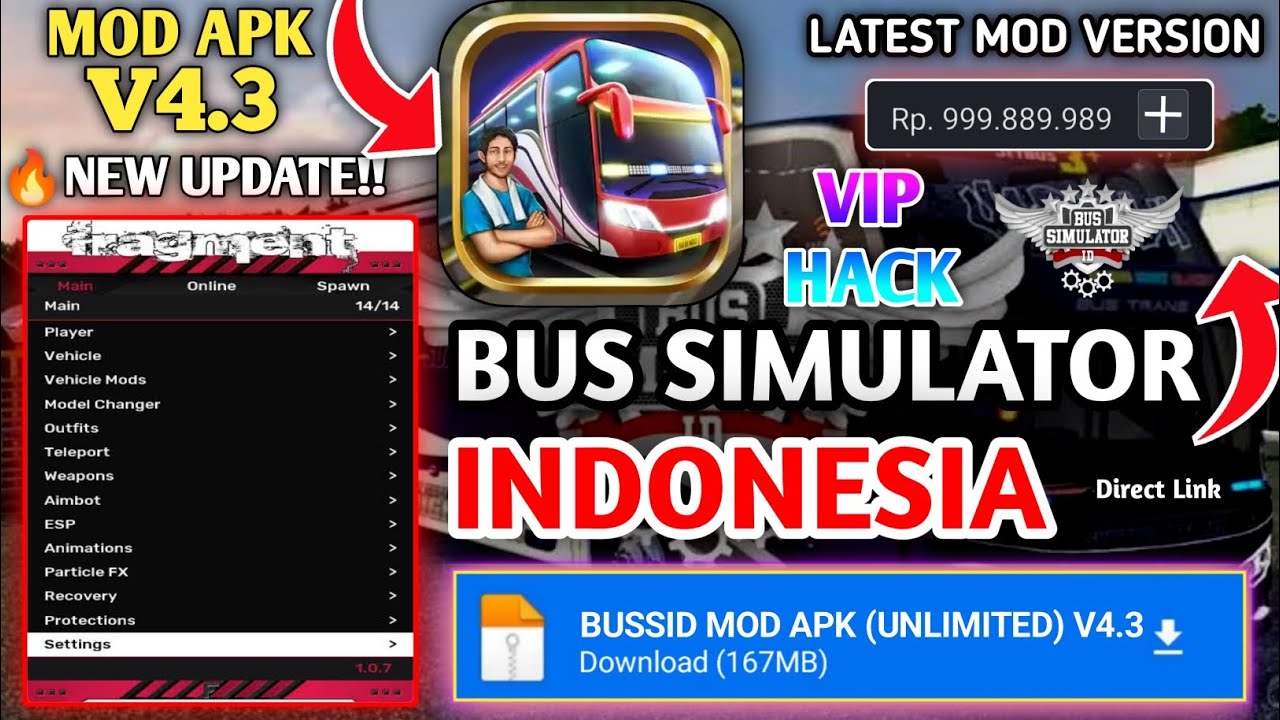 Bus Simulator Indonesia Mod Menu v4.3 For Android 2024 | 🔥BUSSID Unlimited Money, Unlock All ...