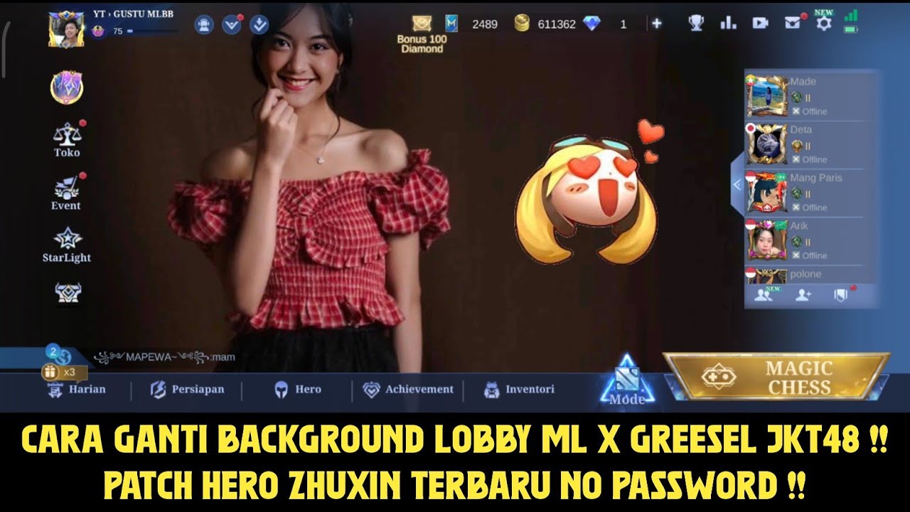 Background Lobby ML Greesel JKT48 Terbaru Patch Hero Zhuxin Terbaru ...