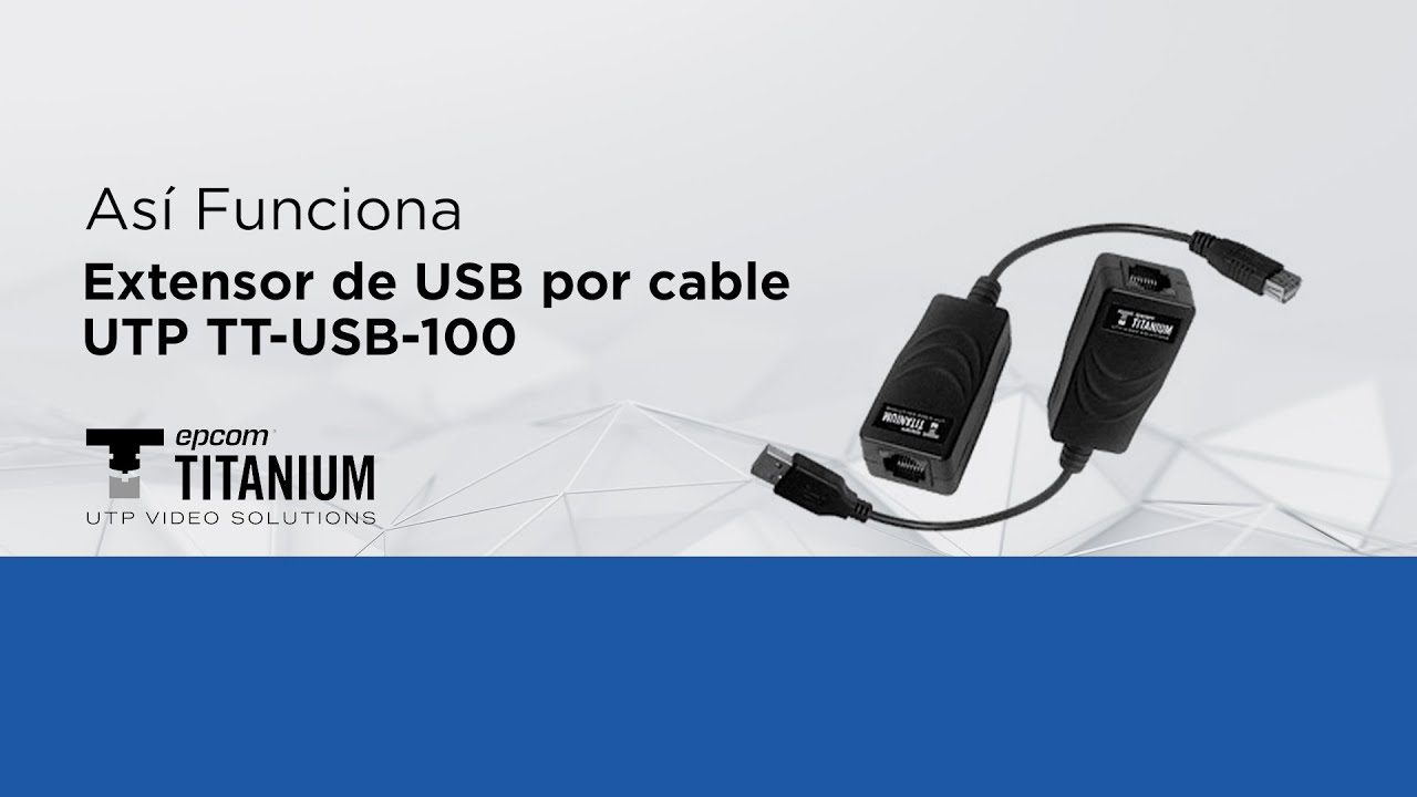Así Funciona - Extensor de USB por cable UTP TT-USB 100 - YouTube