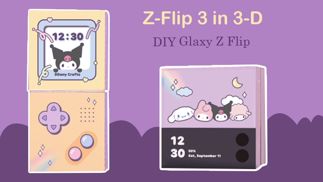 Z-Flip 3 in 3-D | Origami paper Samsung Z-Flip Phone. - YouTube