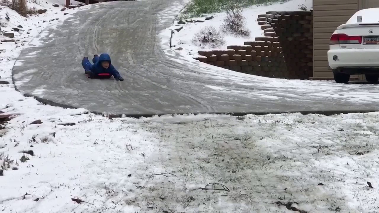 This is how my kids with the super powers play in the snow. - YouTube