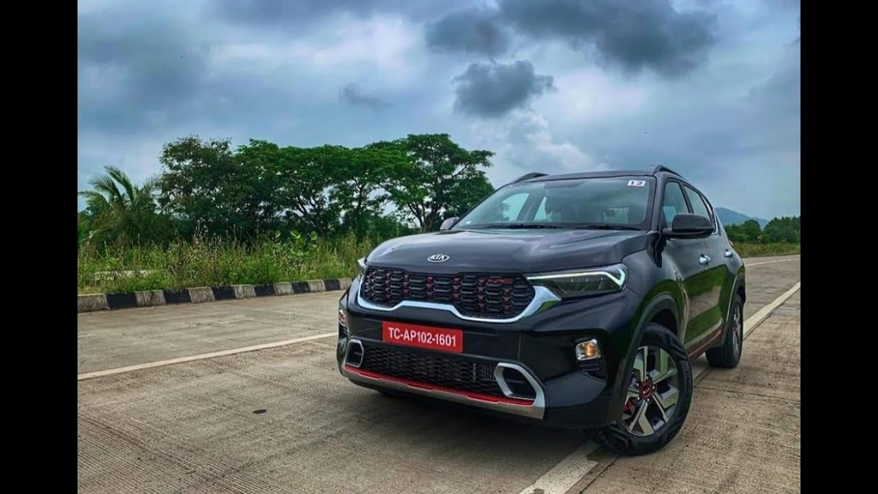 Kia Sonet 2020 Black Colour Real Review | Kia Sonet Aurora Black Pearl ...