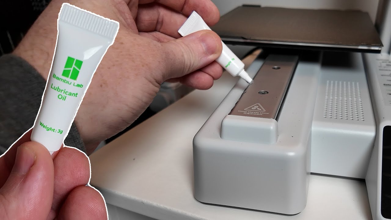 How to lubricate the Bambu Lab A1 mini Y-axis guide rail - YouTube
