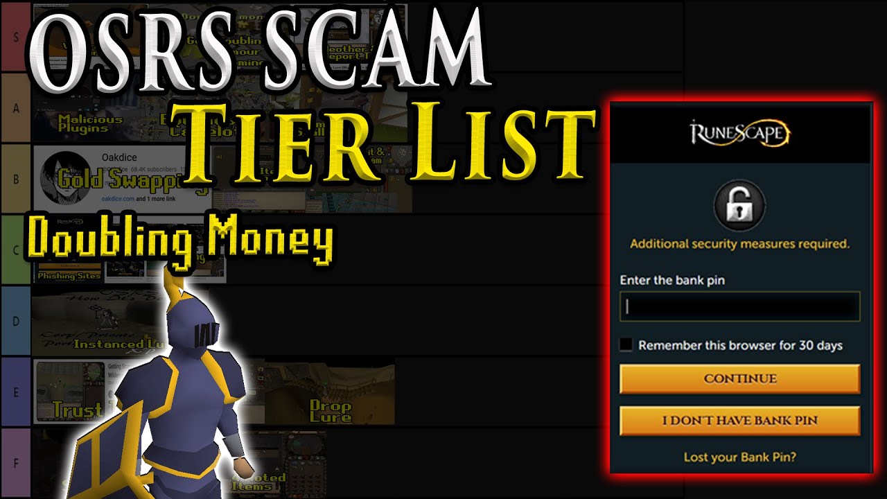 Scam Tier list for Oldschool Runescape - YouTube