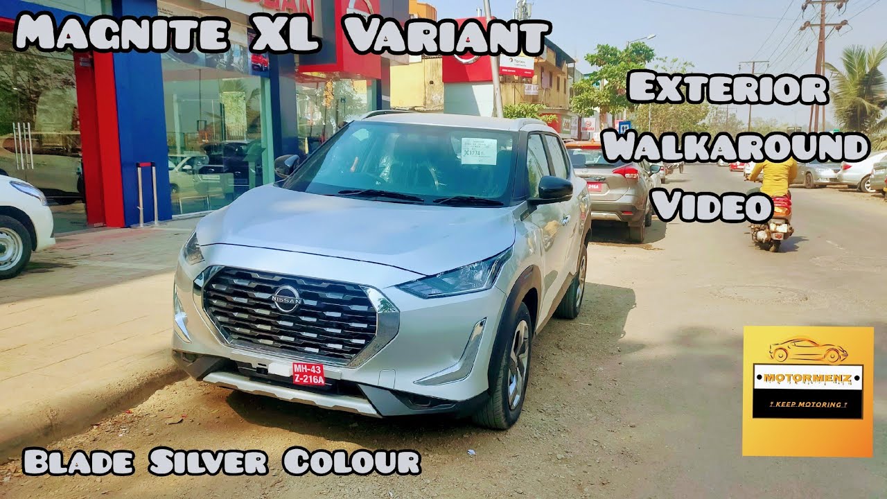 2021 Nissan Magnite XL Variant Blade Silver Colour Exterior Walkaround ...