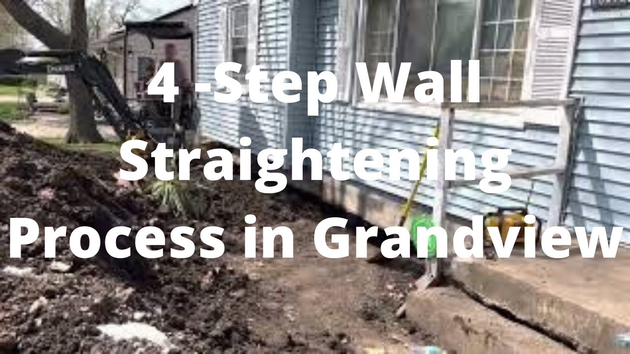 4 step wall straightening process in Grandview - YouTube