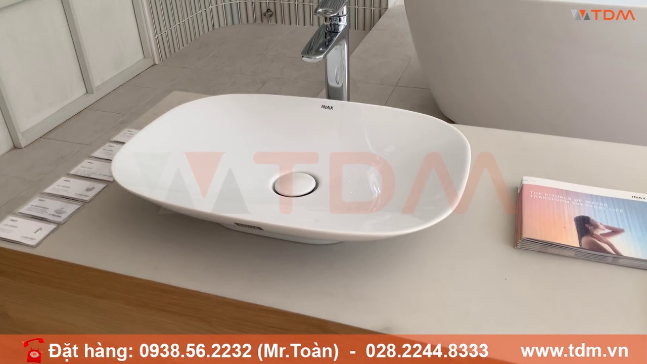 TDM.VN | Review lavabo đặt bàn Inax AL-S620V + vòi cổ cao LFV-652SH ...