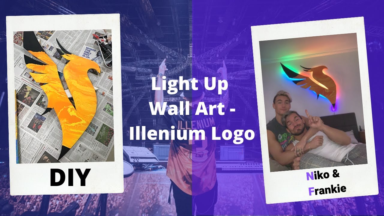 DIY Light Up Wall Art - Illenium Logo - YouTube