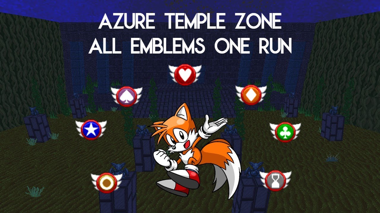 SRB2 2.2.9 ~ Azure Temple Zone - All Emblems - YouTube