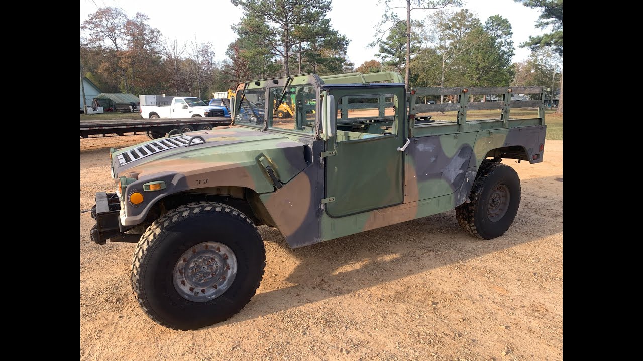 1992 AM General M1038 1 ¼ Ton 4x4 Military HMMWV (21,398 Miles - YouTube