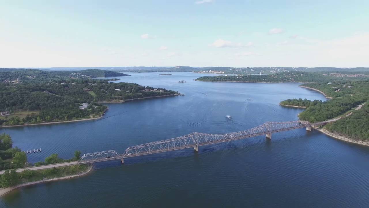 Table Rock Lake at the Long Creek area overlooking Highway 86 Bridge ...