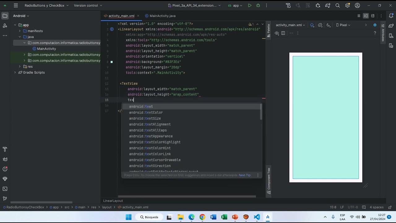 ANDROID y JAVA: CLASE 3 Uso de CheckBox y RadioButton - YouTube