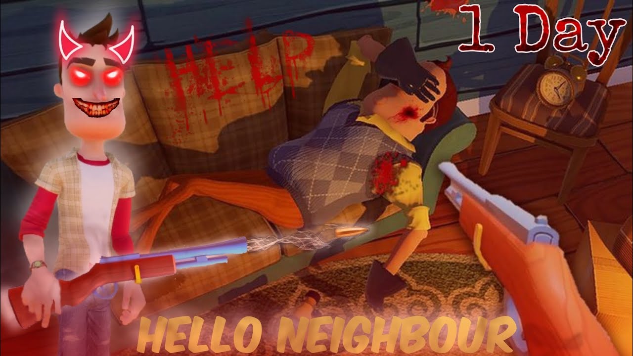 hello neighbour horror game - YouTube