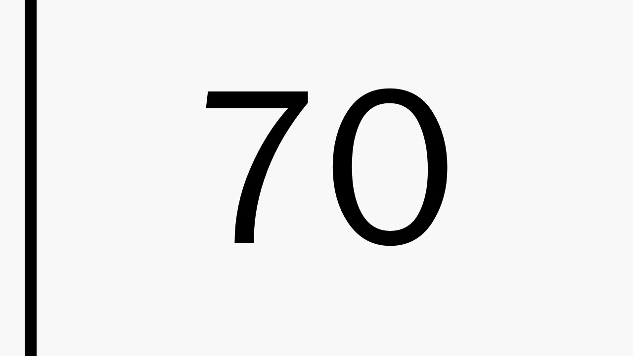 Counting To 70 YouTube