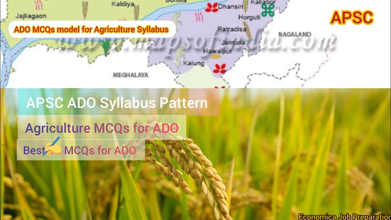 Agriculture Development Officer Assam | APSC ADO Sample model MCQs ...