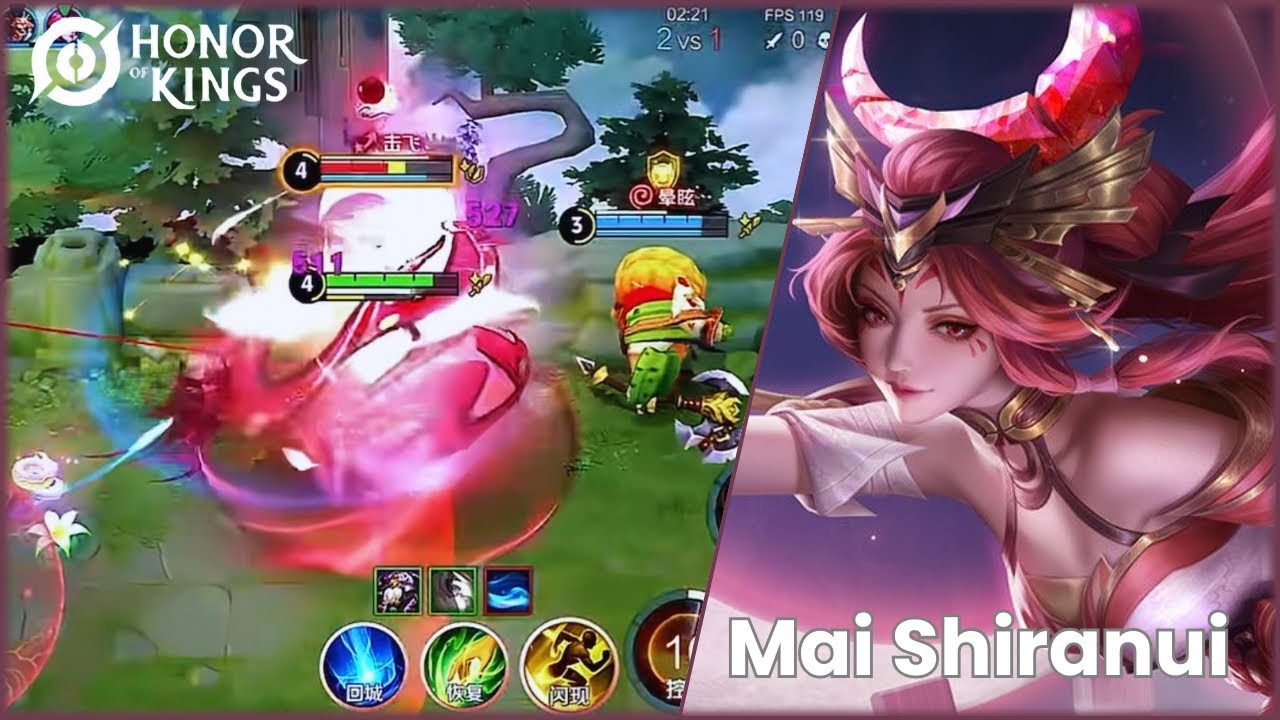 Honor of Kings ( Mai Shiranui ) BLESSED Skin, Scarlet Moon themed skin ...