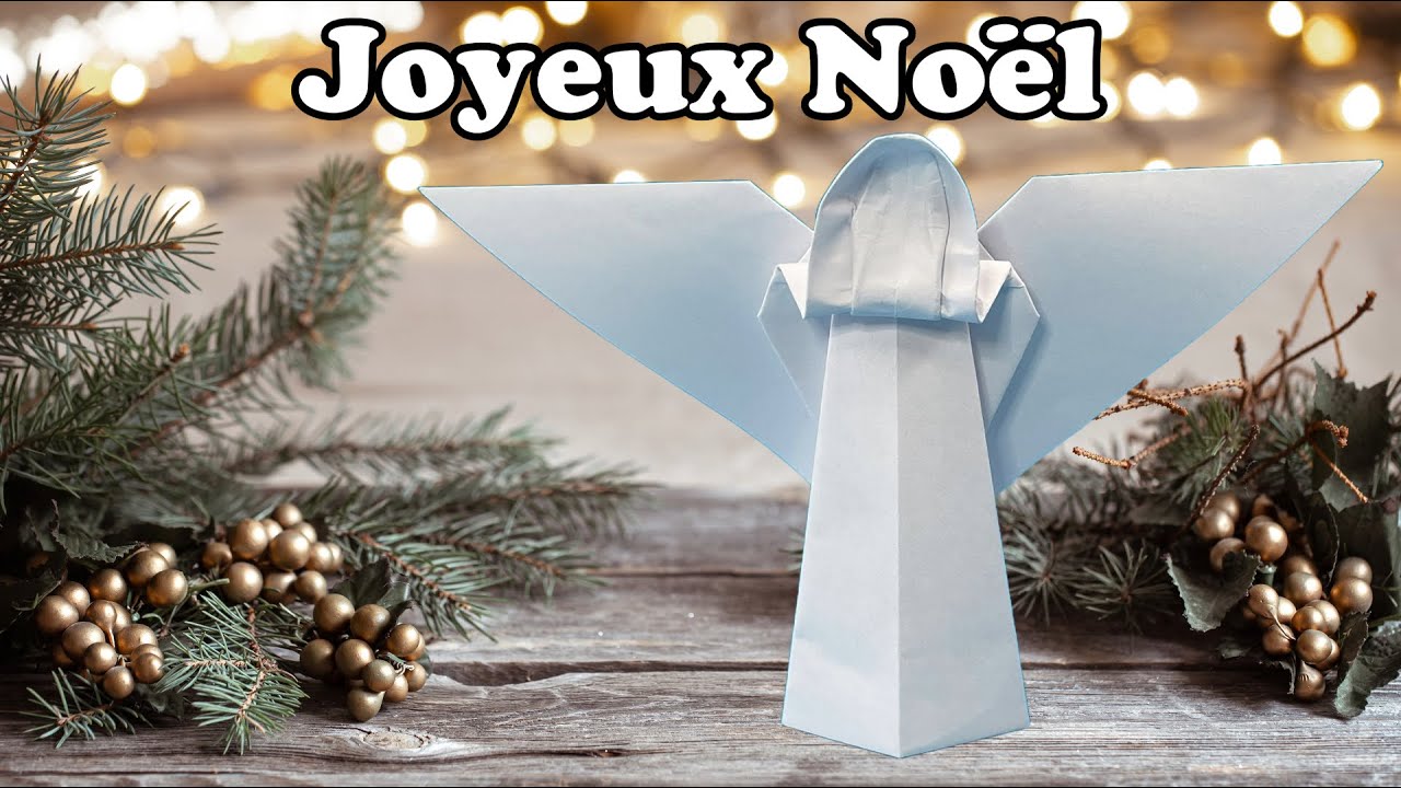 Ange Origami de Noël | Comment faire un ange en papier pour Noël ...